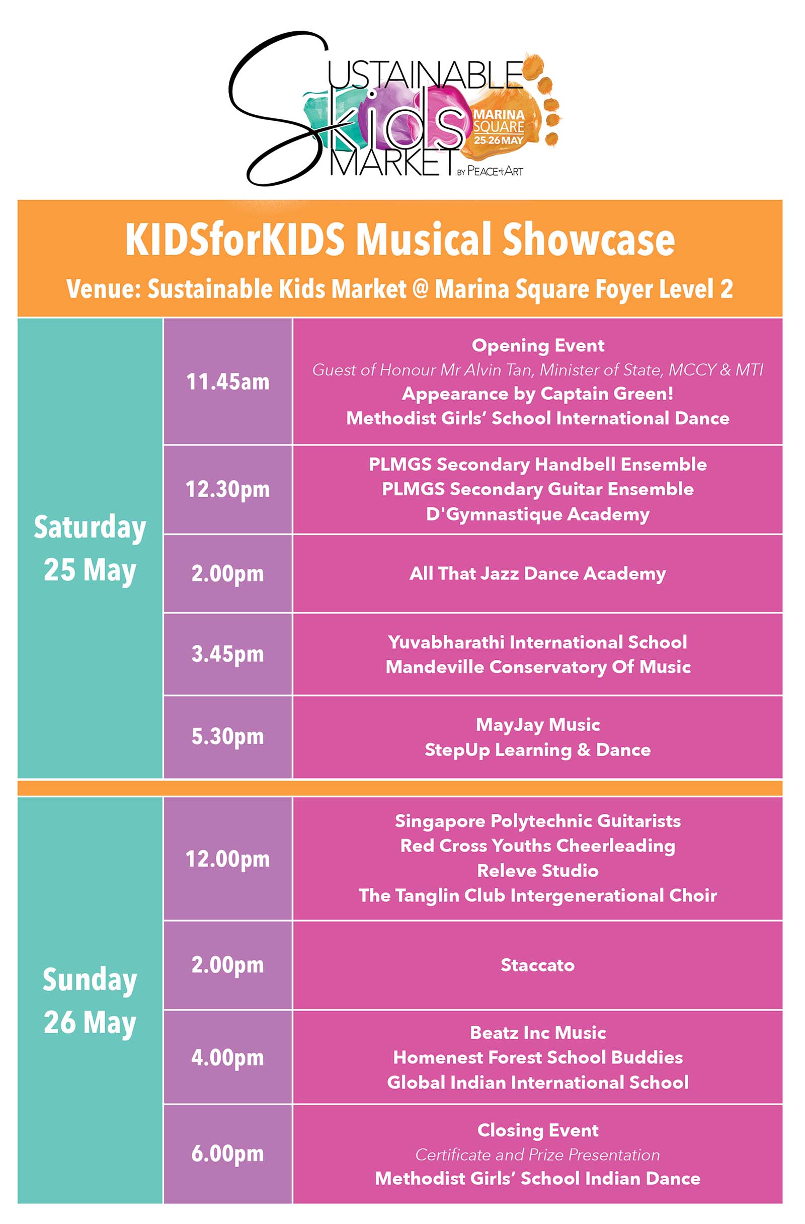 KIDSforKIDS Showcase Schedule – Sustainable Markets SG